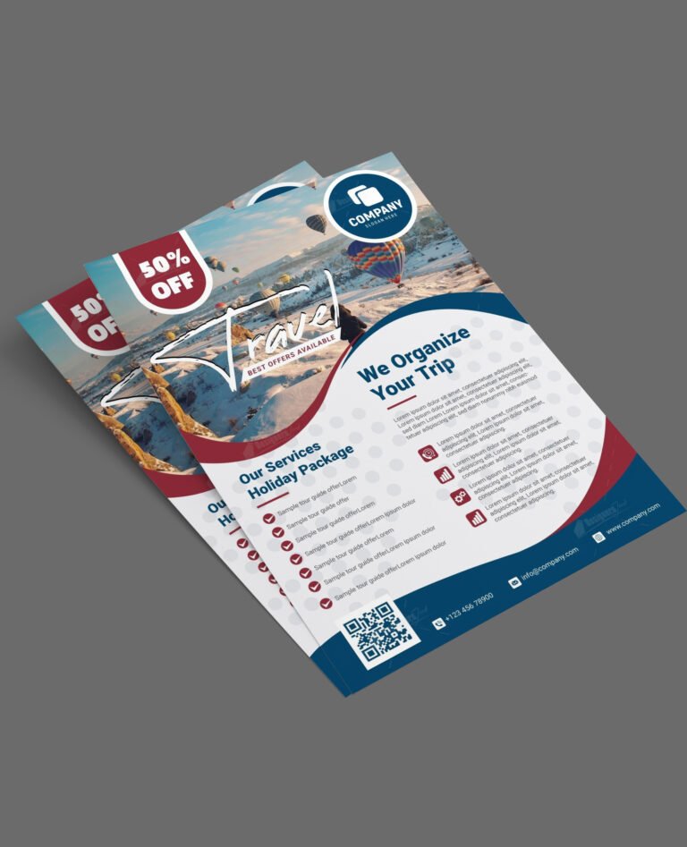 A4 Tours and Travel Flyer Template Design in Kenya