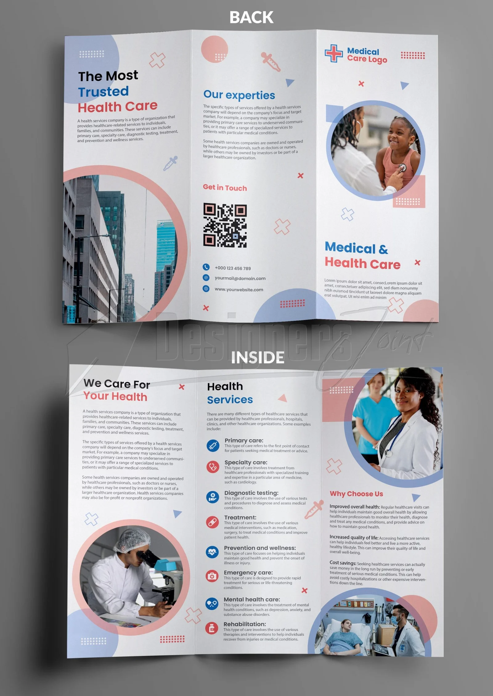 Medical Brochure Template Modern, Upmarket, Health And Wellness Flyer