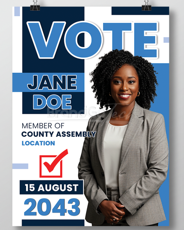 MCA Campaign - Editable Political Campaign Poster Template Kenya