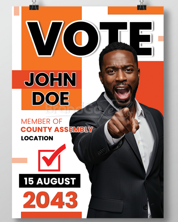 MCA Campaign - Editable Political Campaign Poster Template Kenya