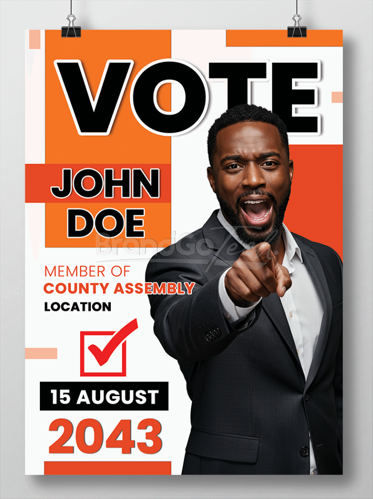 MCA Campaign - Editable Political Campaign Poster Template Kenya
