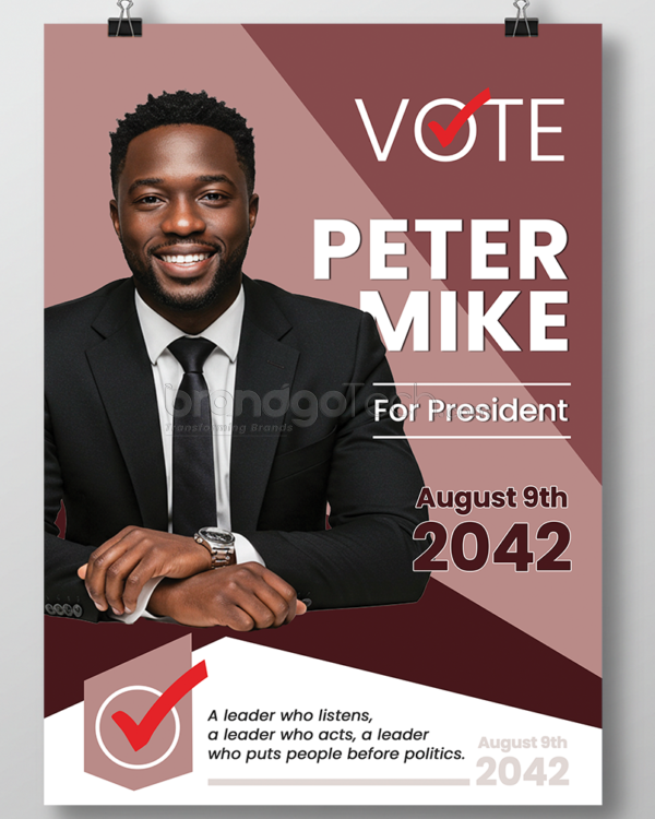 Presidential Candidate - Editable Political Campaign Poster Template Kenya