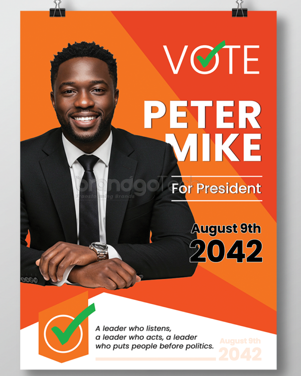Presidential Candidate - Editable Political Campaign Poster Template Kenya